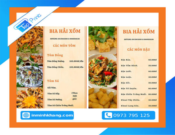 50+ Mẫu Menu Quán Nhậu Bia Độc Lạ, Thu Hút Khách Hàng